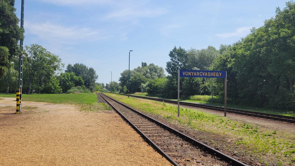 Tren istasyonu Vonyarcvashegy, Zala, foto