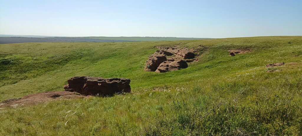 Doğa Ландшафтно-геологический памятник природы Самангульские Красные камни, Orenburgskaya oblastı, foto