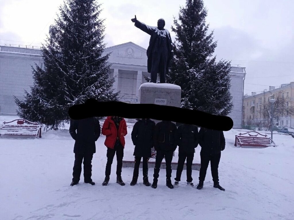 Anıt, heykel В.И. Ленин, Anjero‑Sudjensk, foto
