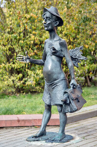Банщик (Lieninskaja Street No:8), park, sokak heykeli  Lida'dan