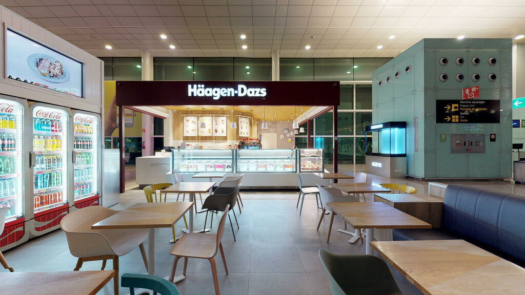Kahve dükkanları Häagen-Dazs, Katalonya, foto