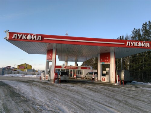 Benzin istasyonu Lukojl, Sverdlovskaya oblastı, foto