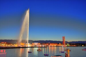 Jet d'Eau de Genève (Geneva), çeşme  Cenova'dan