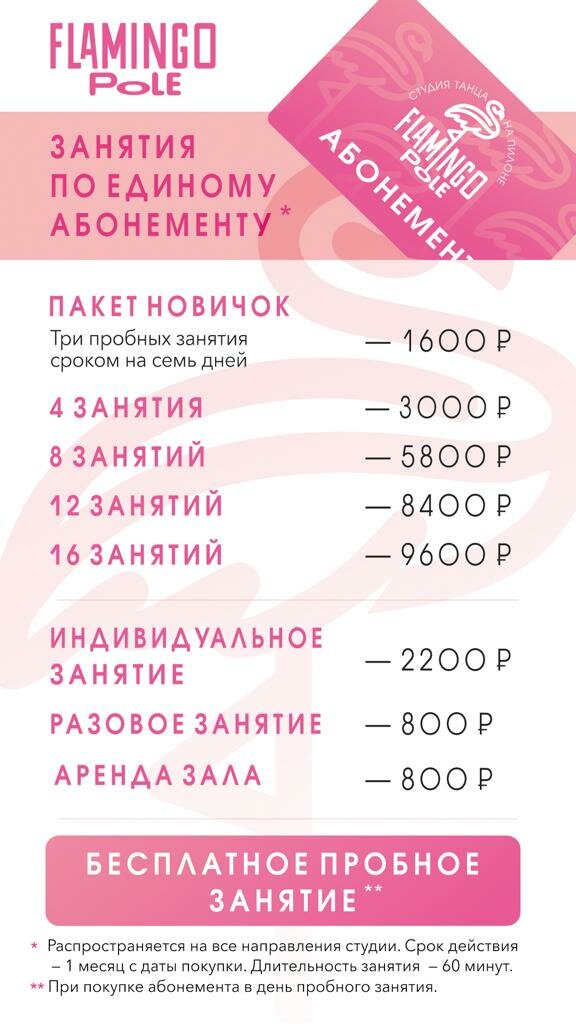 Dans okulları Flamingo Pole Dance, Moskova, foto