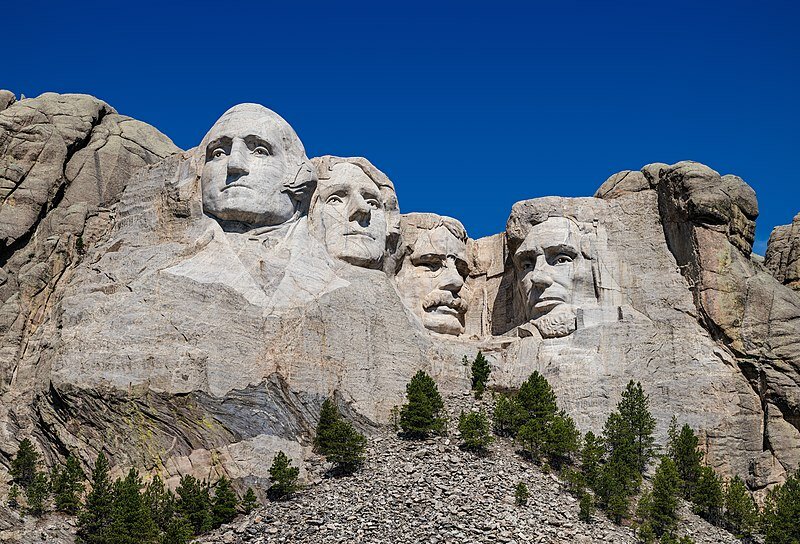 Dağ zirvesi Mount Rushmore, Güney Dakota Eyaleti, foto
