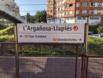 L'Argañosa-Llapiés (Comunidad Autónoma de Asturias, Asturias, Oviedo), tren istasyonu  Oviedo'dan
