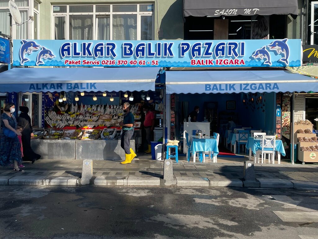 Balık ve deniz ürünleri Alkar Balık Pazarı, İstanbul, foto
