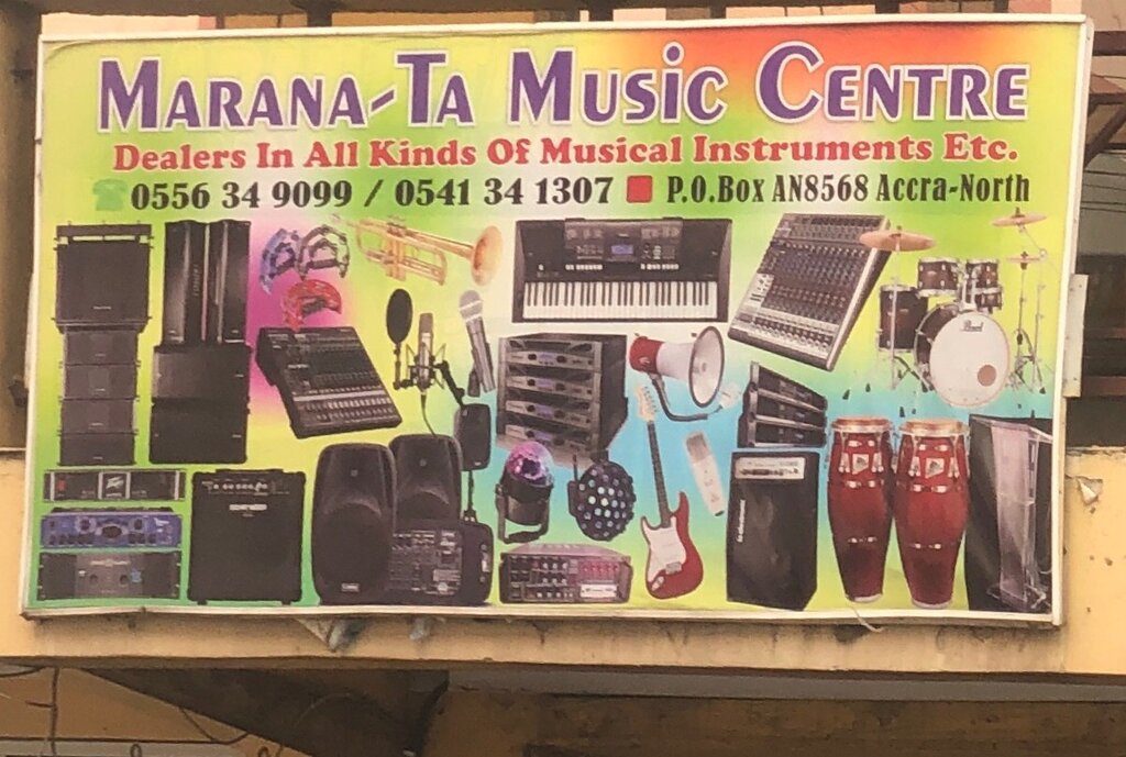Enstrüman mağazaları Marana-Ta Music Center, Akra, foto