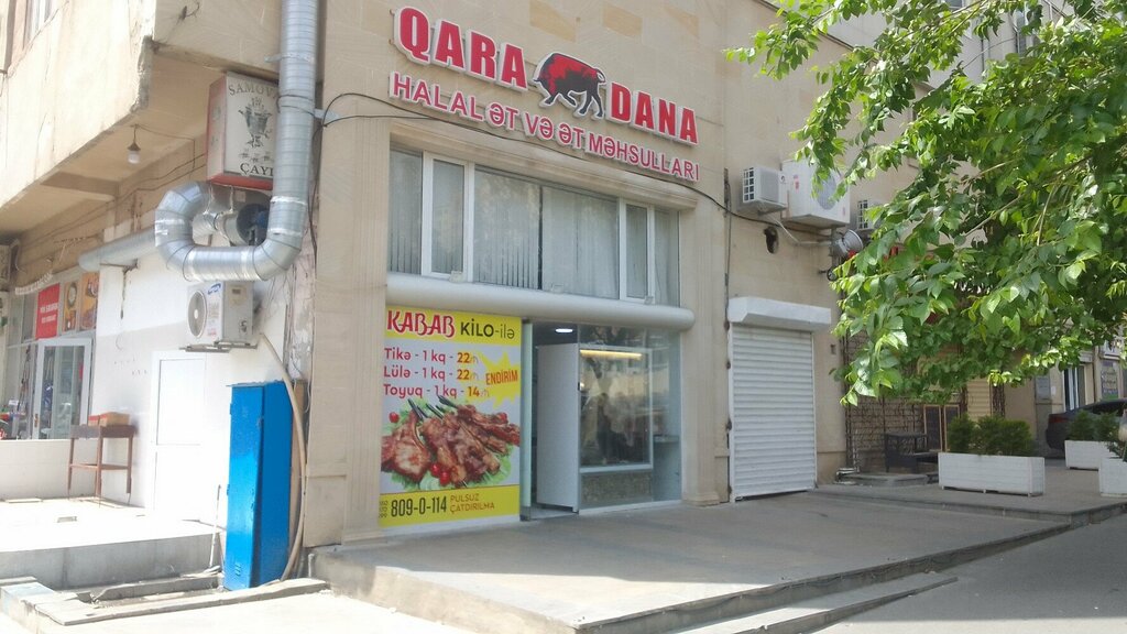 Kasap, şarküteri Qara dana, Bakü, foto