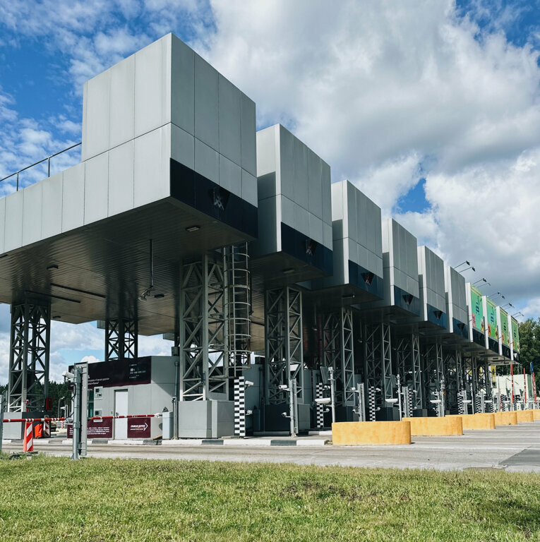 Otoban gişeleri Toll collection point 6,9 km, Moskova ve Moskovskaya oblastı, foto