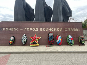Voronezh is a city of military glory (Voronezh, mikrorayon Chizhovka), anıt, heykel  Voronej'den