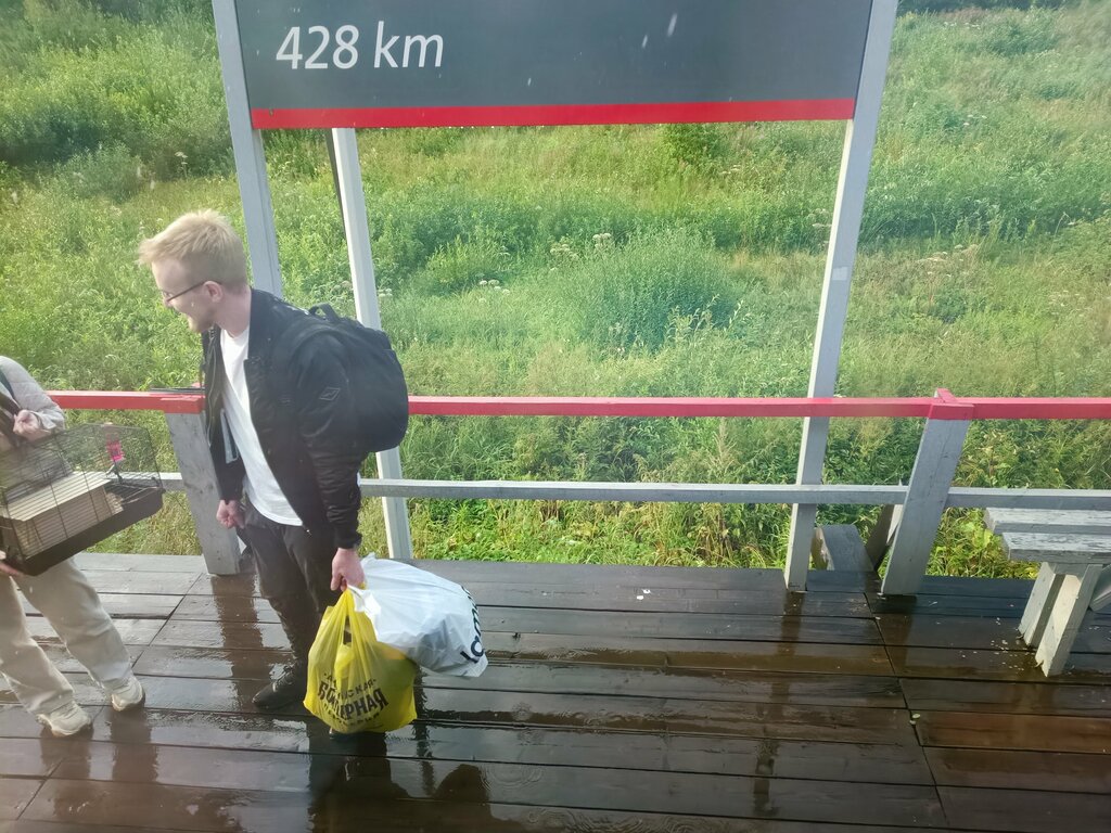 Tren istasyonu остановочный пункт Липятино, Kostromskaya oblastı, foto