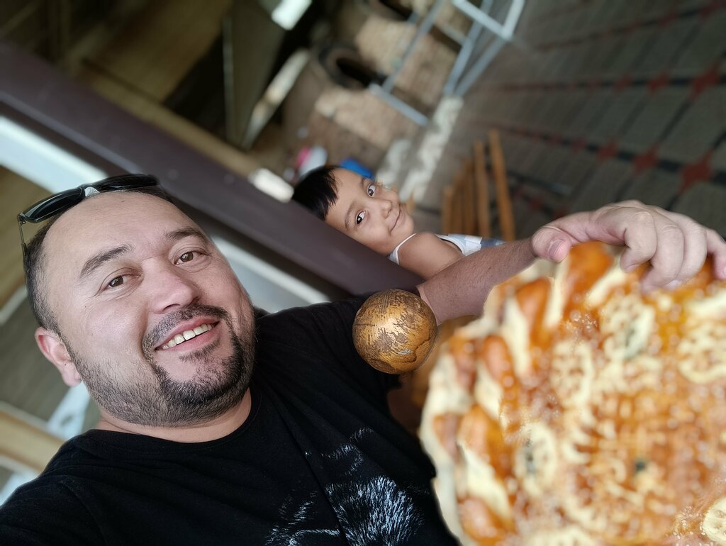 Gıda pazarı Lepeshka Bazaar, Semerkant eyaleti, foto