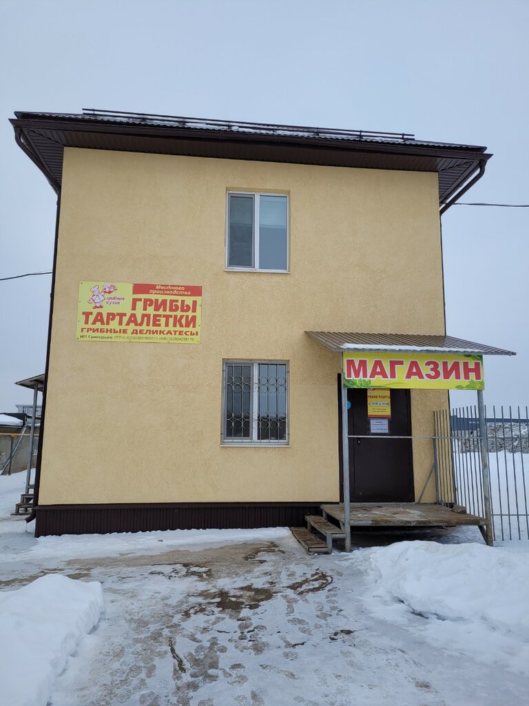 Mantar yetiştirme ve satış Грибная деревня, Orenburgskaya oblastı, foto