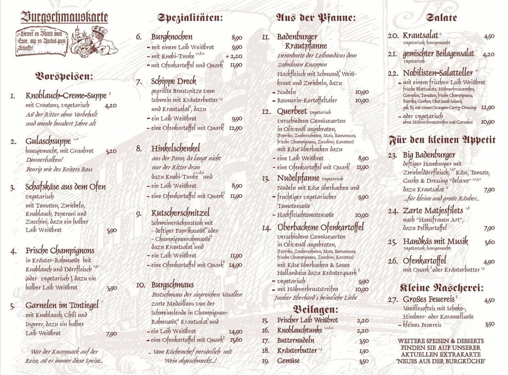 Restoran Gaststätte Badenburg Ritterkeller, Hesse, foto