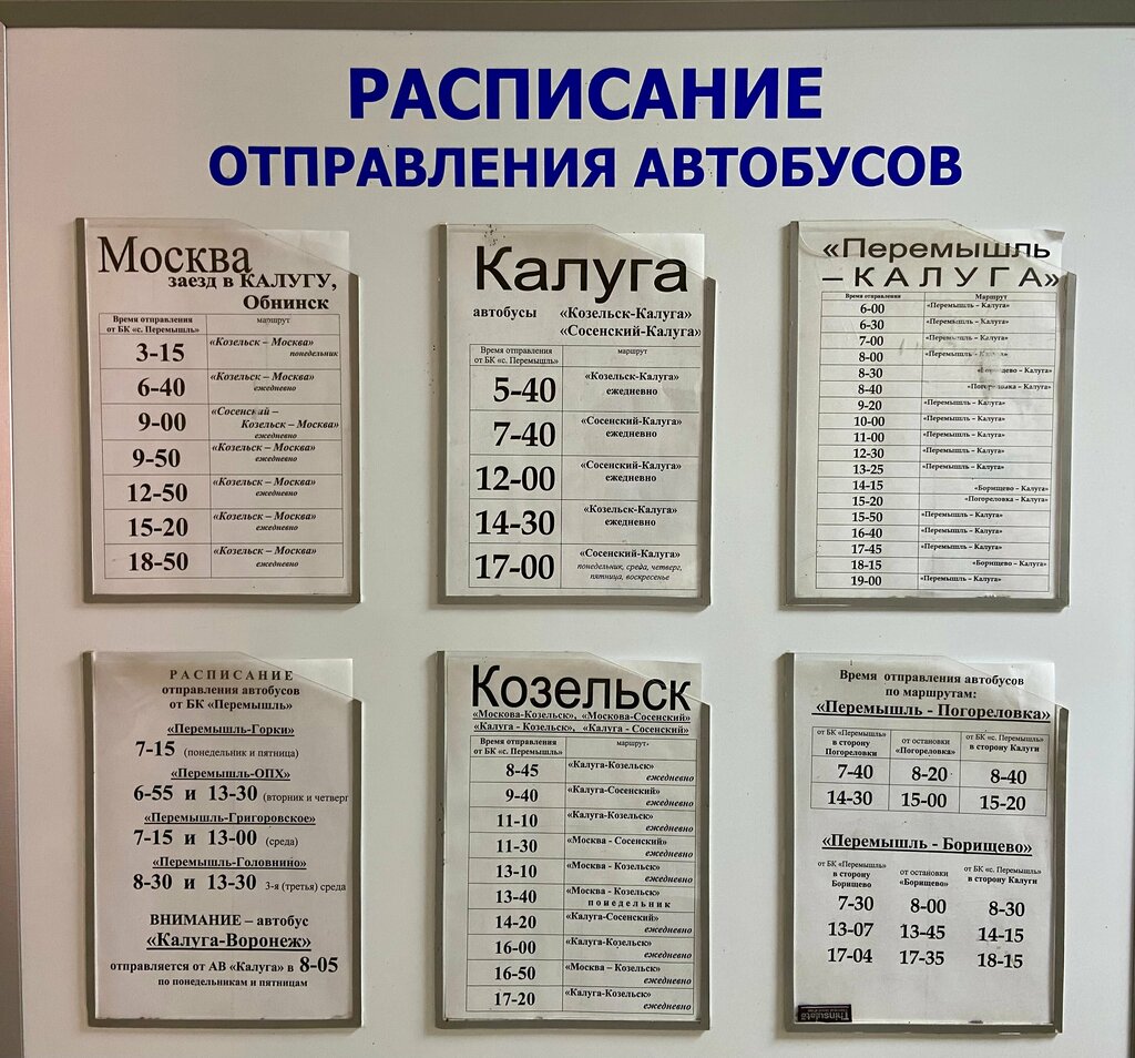 Otogarlar автостанция Перемышль, Kalujskaya oblastı, foto