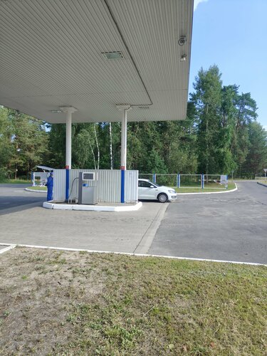 Benzin istasyonu Gazpromneft, Kalujskaya oblastı, foto