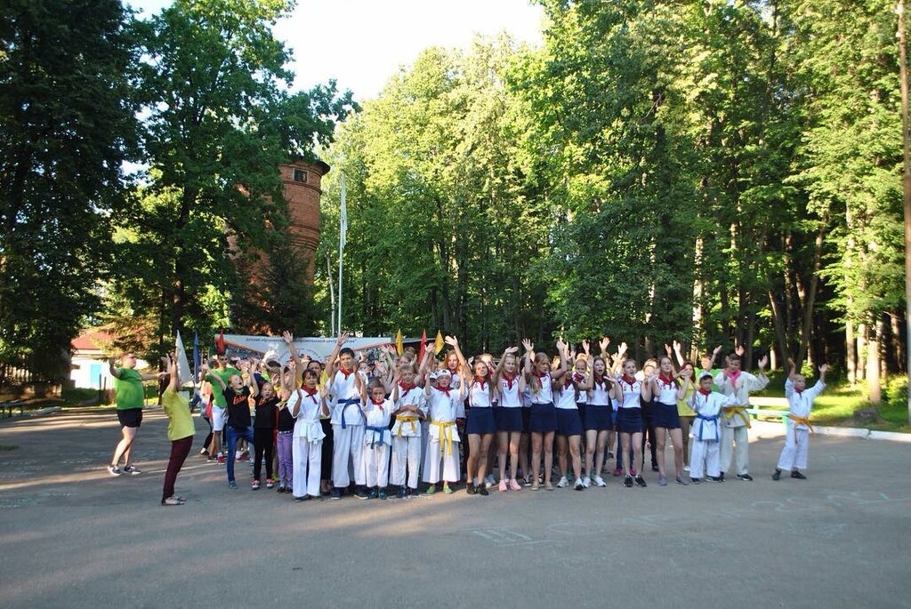 Yaz kampı Detsky Ozdorovitelny Lager Berezki s. Velyaminovo Domodedovskogo rayona, Moskova ve Moskovskaya oblastı, foto