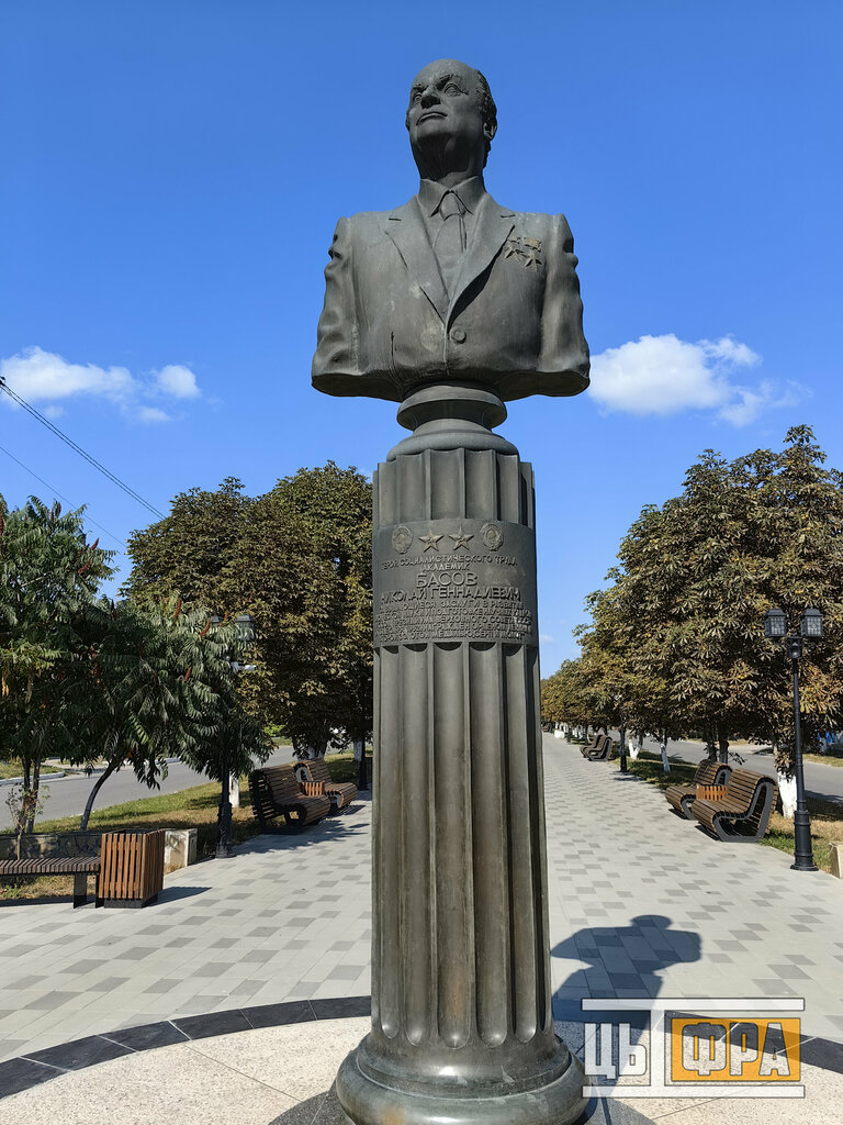 Anıt, heykel Герою Социалистического Труда академику Николаю Геннадиевич Басову, Usman, foto