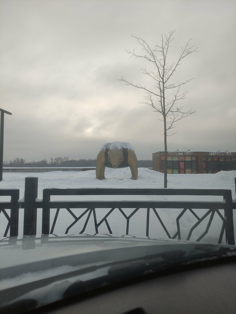 Park, sokak heykeli Медведь - сокровище сарматов, Ufa, foto