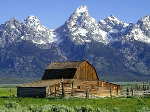 Dağ zirvesi Grand-Teton, Wyoming Eyaleti, foto