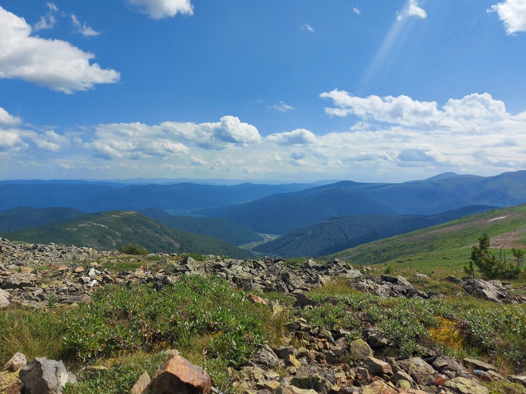 Dağ zirvesi Гора Столовая 1320 метров, Hakasya, foto