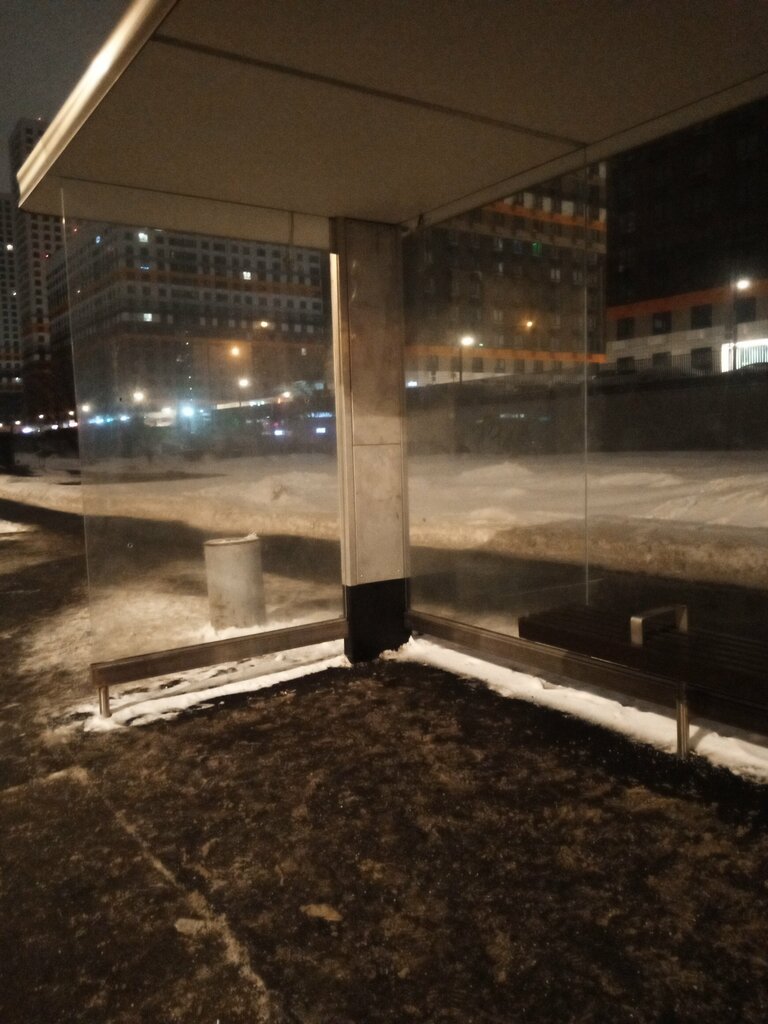 Toplu taşıma durağı Dmitrovsky District Administration, Moskova, foto