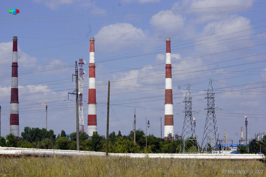 Elektrik santrali Каргалинская ТЭЦ, Orenburgskaya oblastı, foto