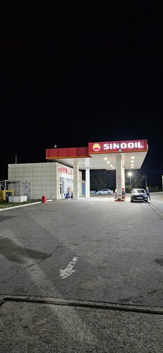Benzin istasyonu Sinooil, Türkistan eyaleti, foto