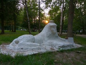 Сфинкс Троицка (Shkolnaya ulitsa No:9), park, sokak heykeli  Troitsk'ten
