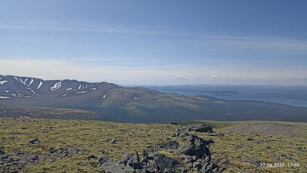 Dağ zirvesi Гора Маннепахк, Murmanskaya oblastı, foto
