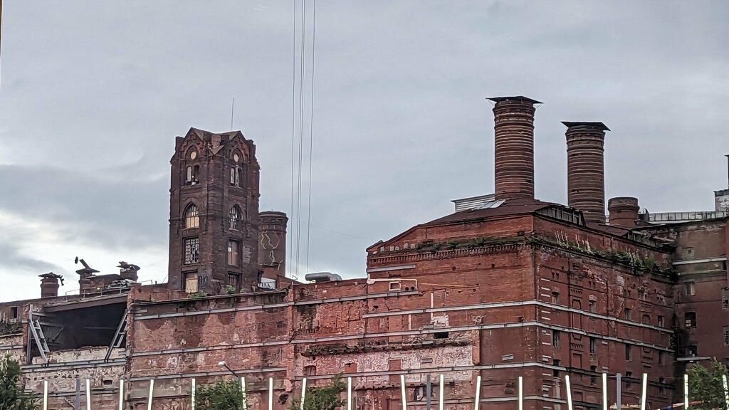 Unutulmaz olayların yeri Trekhgorny Brewery, Moskova, foto