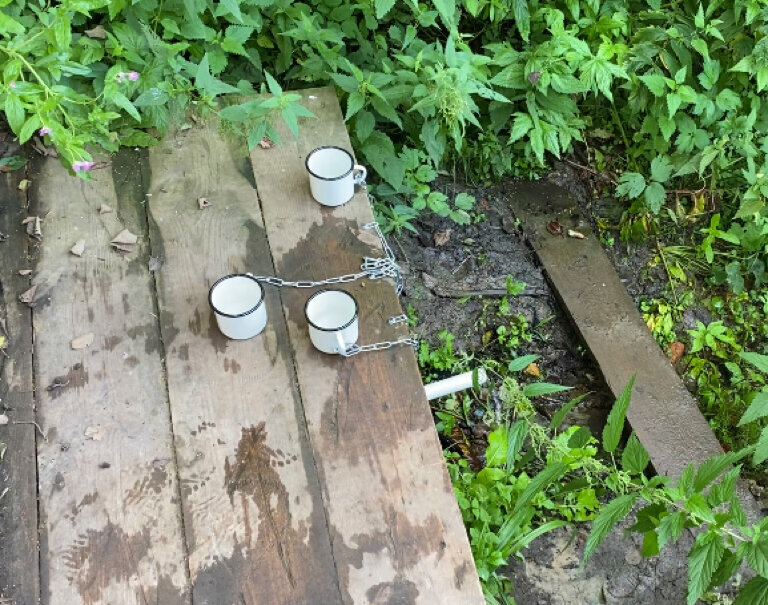 Pınar, çay Spring, stream, Moskova ve Moskovskaya oblastı, foto