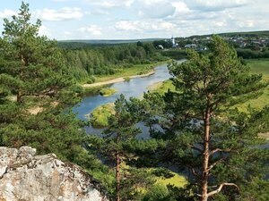 Смотровая площадка (Sverdlovsk Region, munitsipalny okrug Pervouralsk, selo Sloboda), seyir terası  Sverdlovskaya oblastından