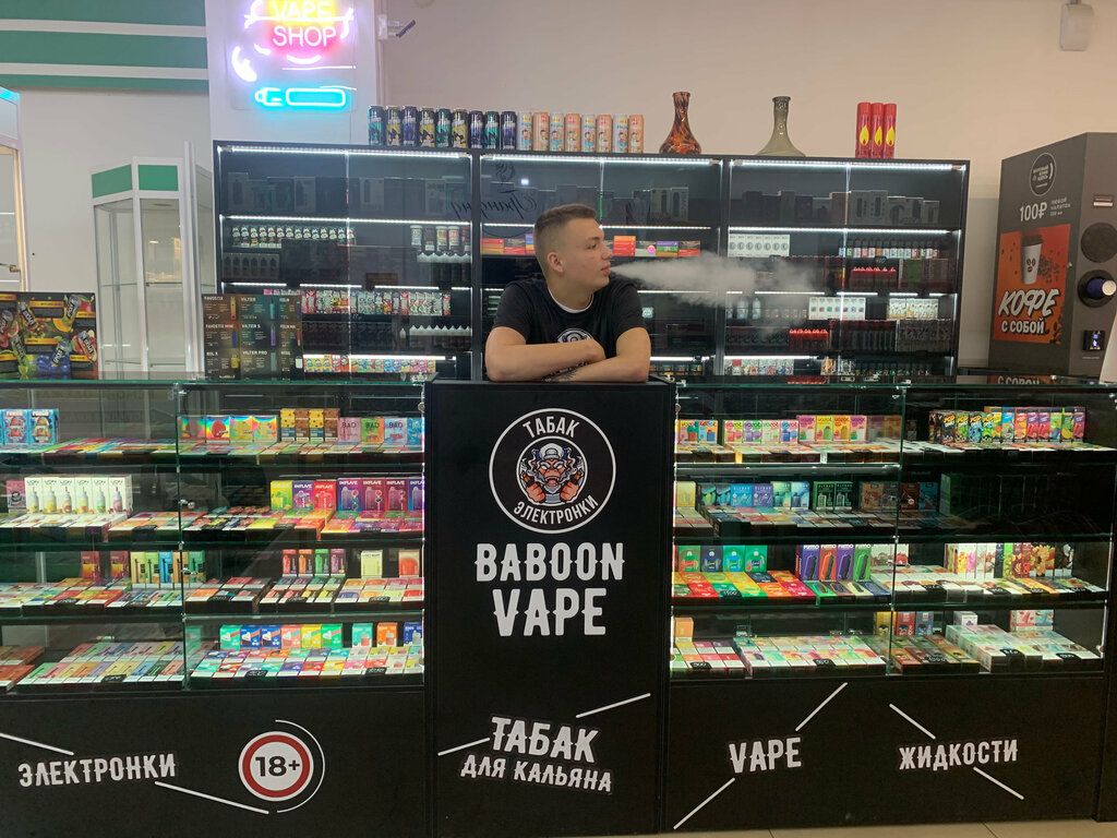 Tütün, sigara mağazaları Baboon Vape, Moskova, foto
