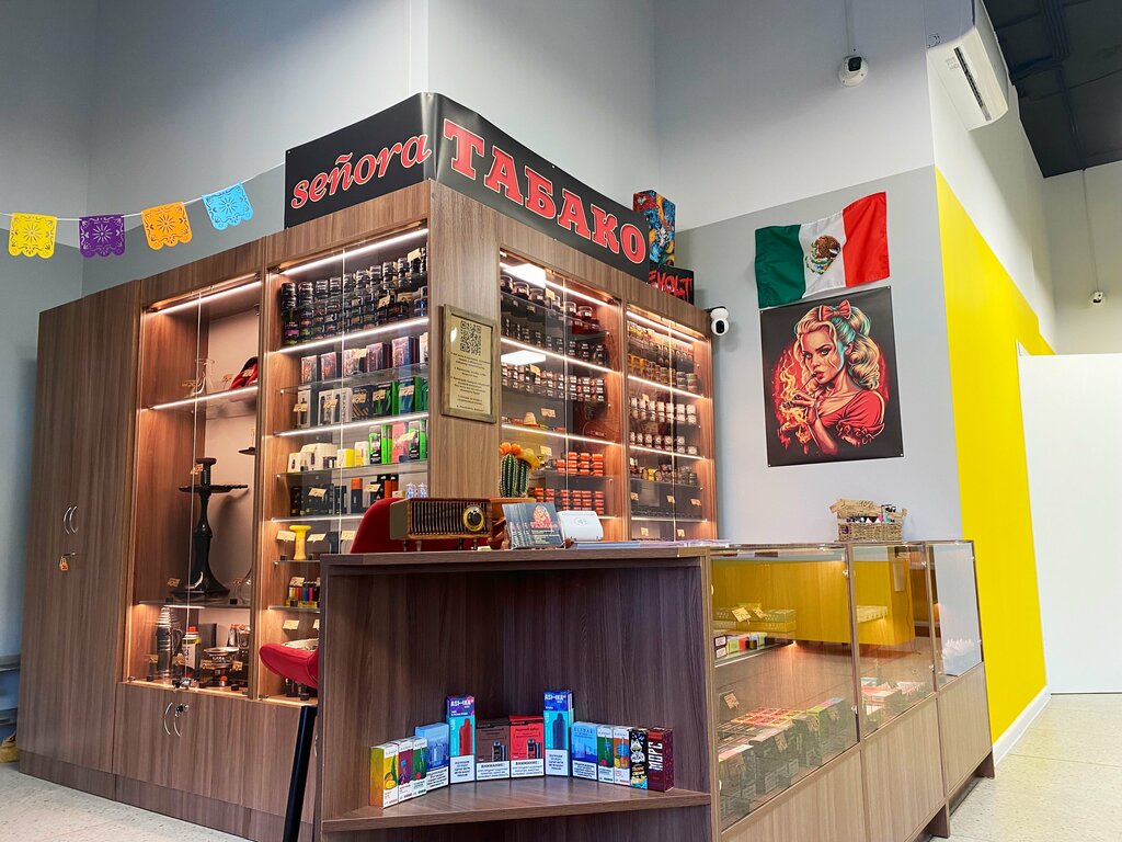 Elektronik sigara satış noktaları Senora Tobacco, Saint‑Petersburg, foto