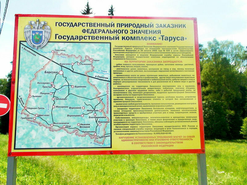 Doğa koruma alanı заказник Государственный комплекс Таруса, Kalujskaya oblastı, foto
