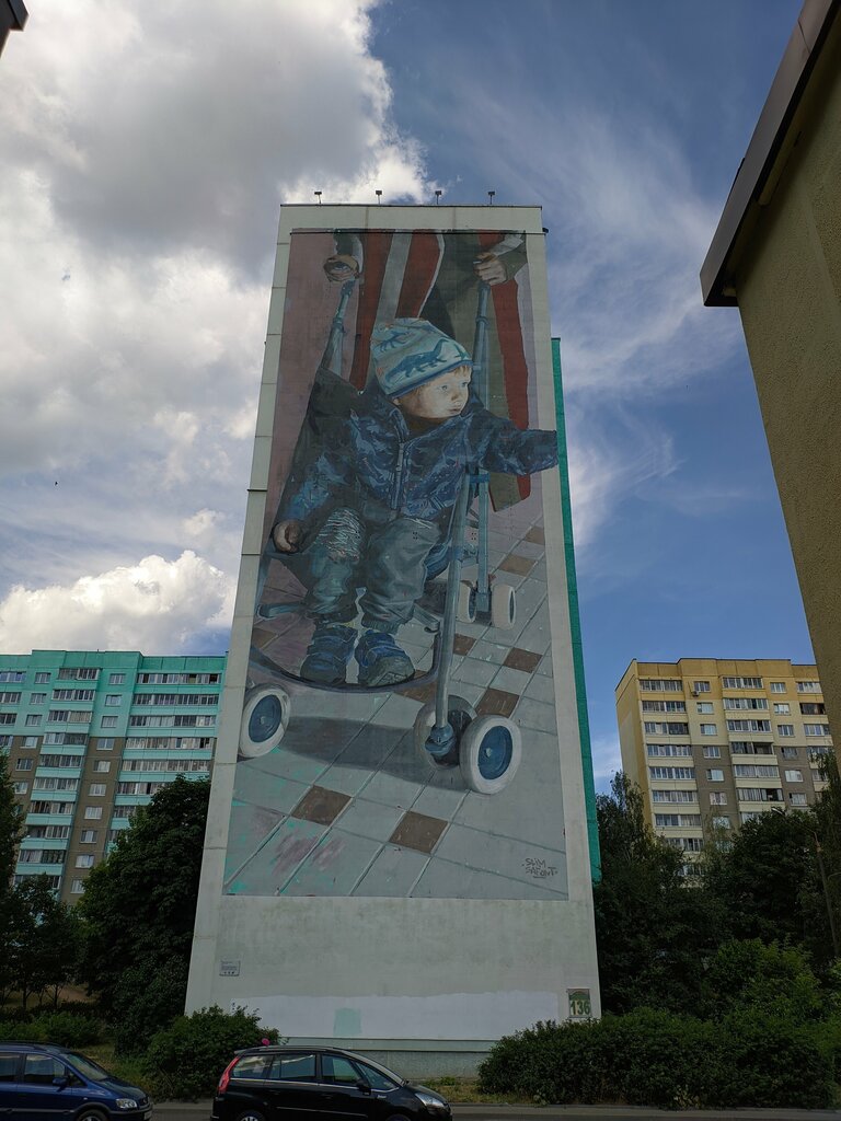 Dekorasyon ve süsleme, onur panosu Мурал Герои нового времени, Minsk, foto