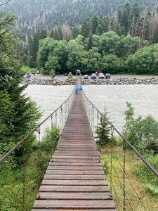 Подвесной пешеходный мост (Kuban River), turistik yerler  Karaçay‑Çerkez Cumhuriyeti'nden