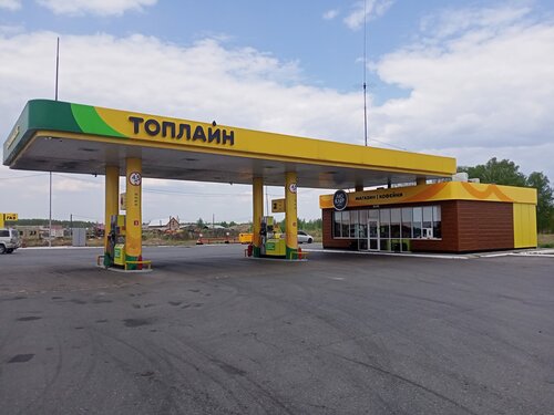 Benzin istasyonu Topline, Omskaya oblastı, foto