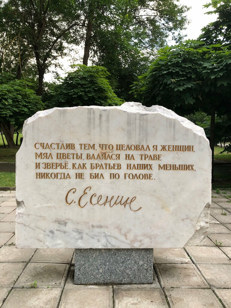Anıt, heykel S.A. Yesenin, Krasnodar, foto
