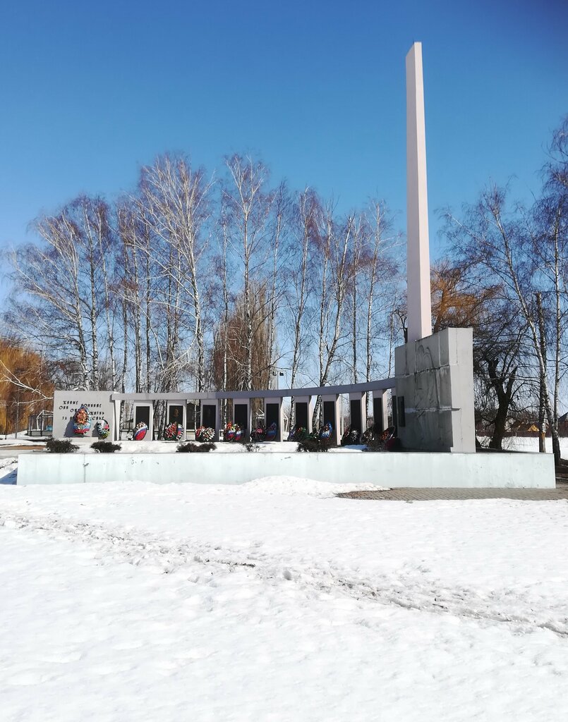 Anıt, heykel Землякам, погибшим в годы Великой Отечественной войны, Voronejskaya oblastı, foto
