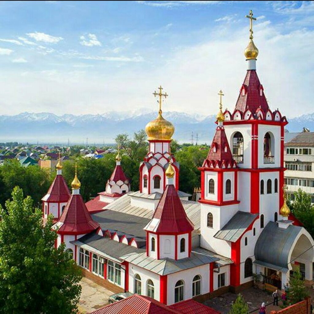 Ortodoks kiliseleri Church of the Holy Martyrs Adrian and Natalia, Almatı eyaleti, foto