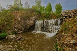 Бурановский водопад (Novosibirsk Region, reka Krivaya), şelale  Novosibirskaya oblastından