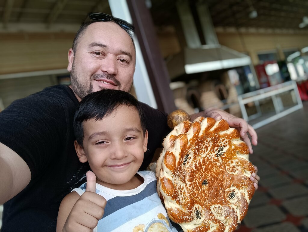 Gıda pazarı Lepeshka Bazaar, Semerkant eyaleti, foto