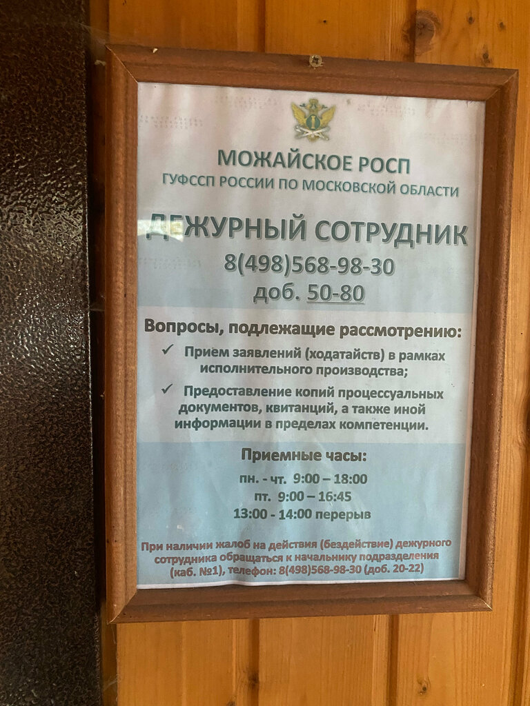 Adliye personeli Federal Bailiffs Service, Mojaysk, foto