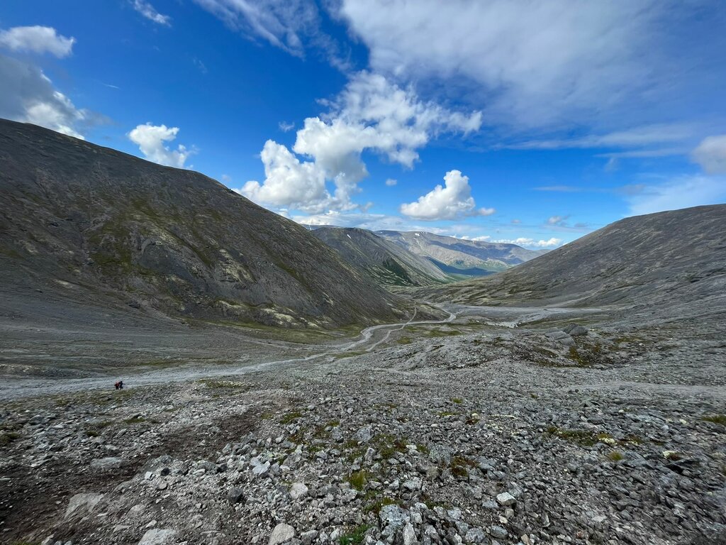 Dağ geçidi Перевал Южный Рисчорр, Murmanskaya oblastı, foto
