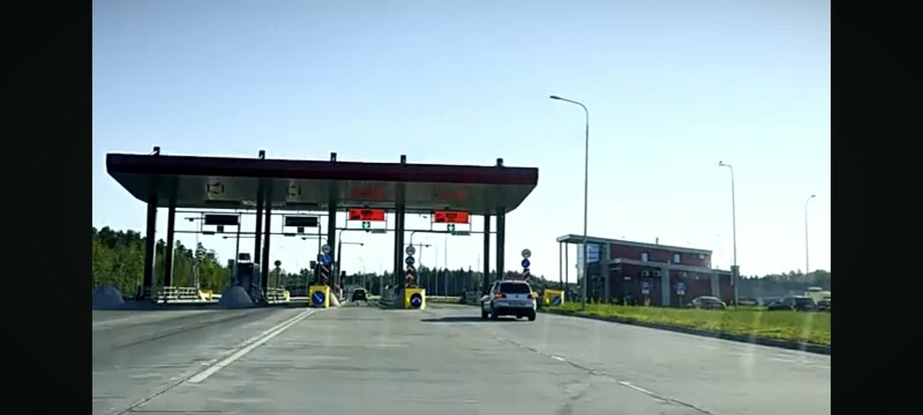 Otoban gişeleri Toll plaza 159 km M11, Tverskaya oblastı, foto