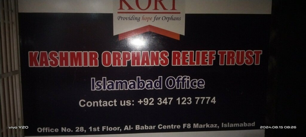 Sosyal sigorta fonu Kashmir Orphans Relief Trust, Islamabad, foto