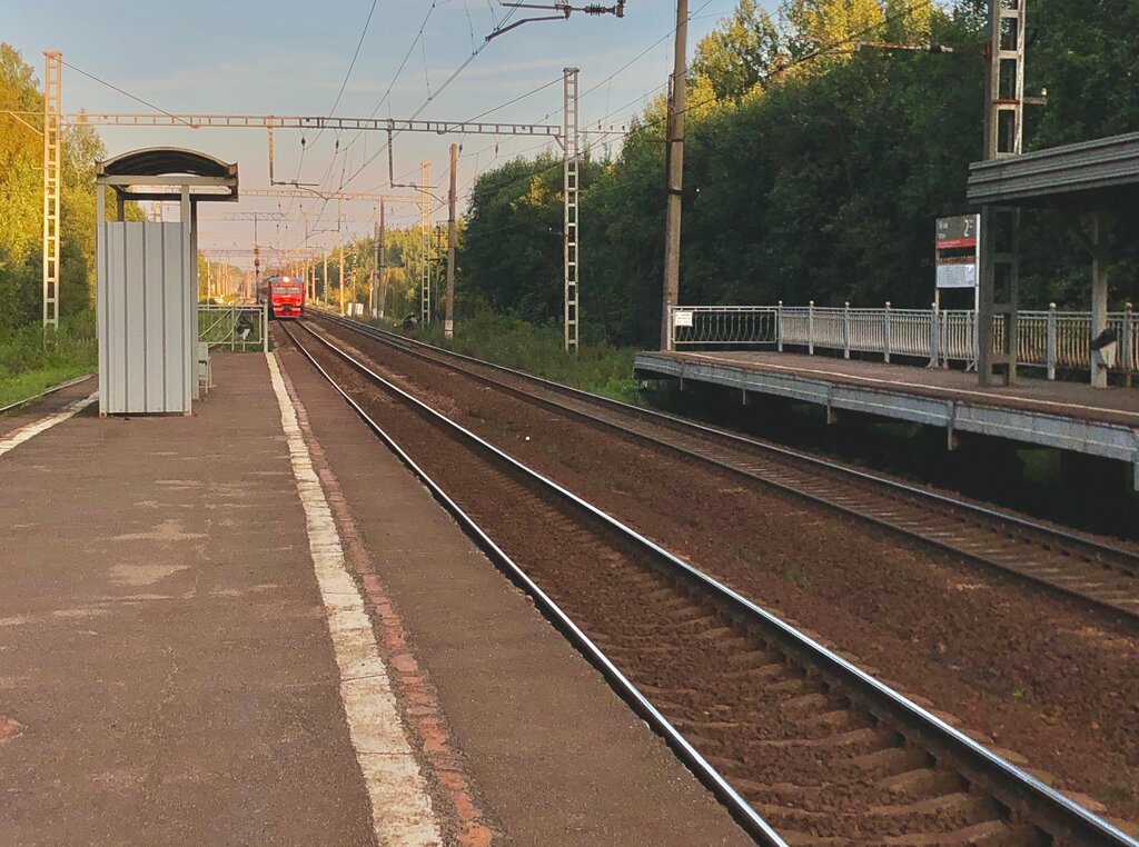 Tren istasyonu остановочный пункт Гранитный, Saint‑Petersburg ve Leningradskaya oblastı, foto